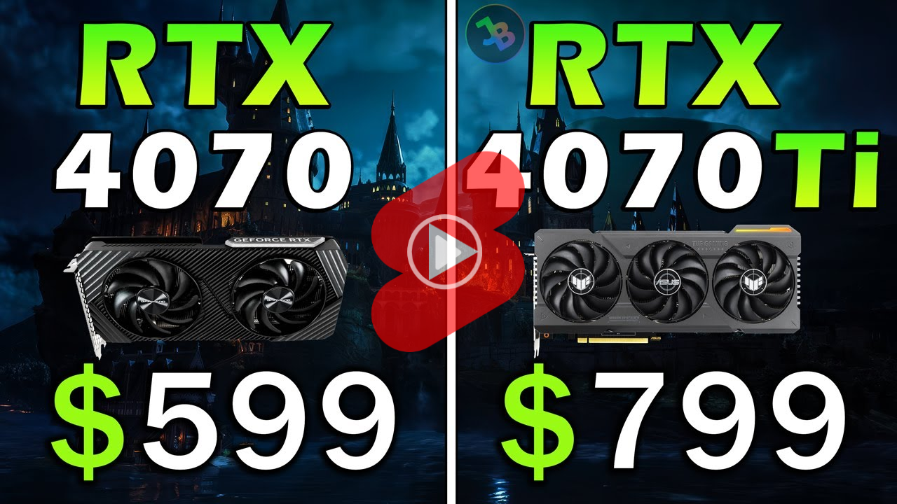 엔비디아 RTX 4070 vs RTX 4070 Ti - QHD 해상도에서 게임 성능 비교 -Rasterization, RT, DLSS, Frame Generation 적용 ...