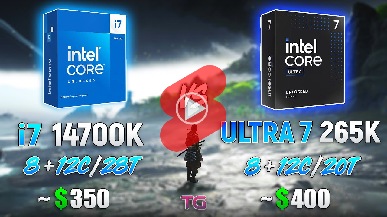 인텔 Core Ultra 7 265K vs Core i7 14700K CPU 게임 성능 비교 : PC 주요 부품 성능 확인과 비교