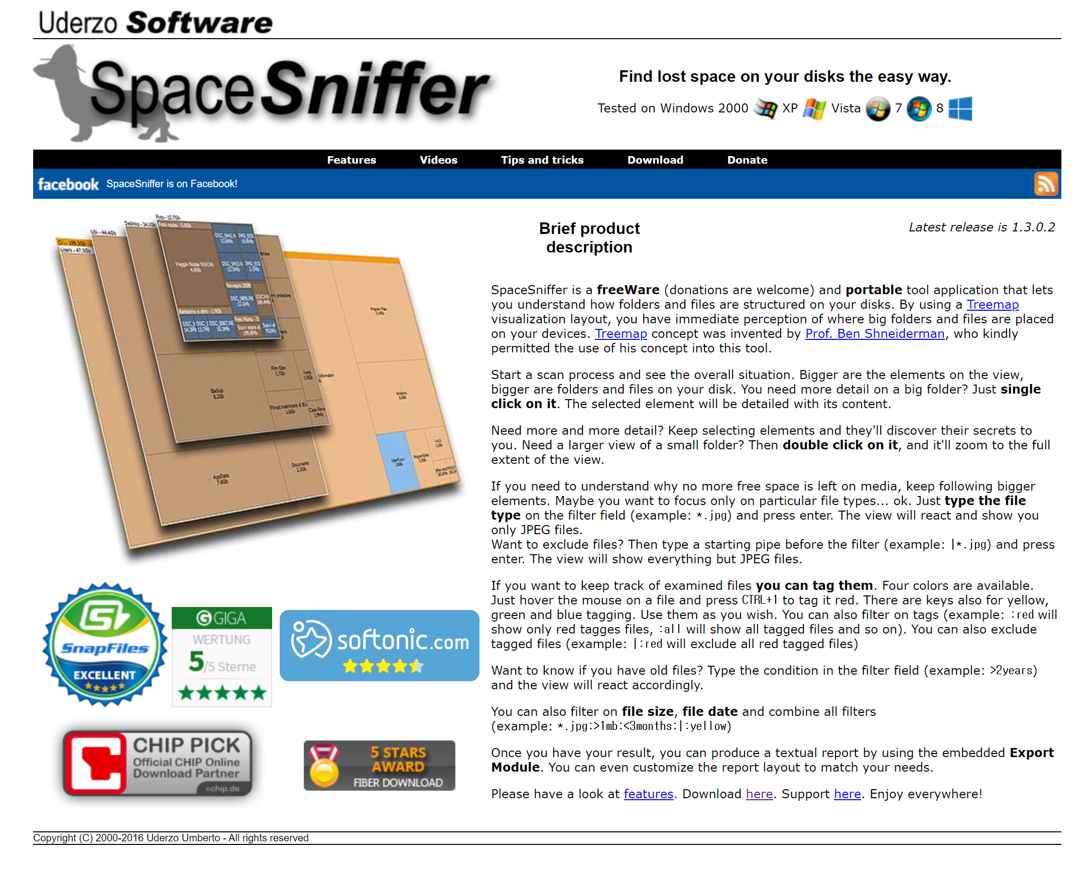 Spacesniffer : 저장장치 안에 있는 파일들을 시각확해 보여주는 프로그램 : PC, 노트북 활용 프로그램