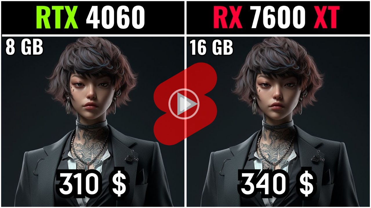 라데온RX 7600 XT vs 엔비디아 RTX4060 게임 성능 비교 - FHD, QHD, 4K 해상도 : PC 주요 부품 성능 확인과 비교