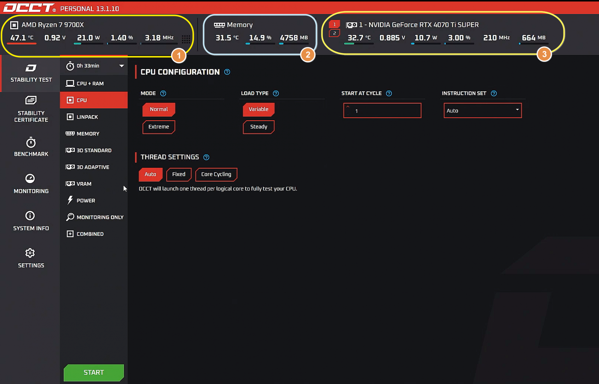 [종합 테스트 프로그램] "PC 테스트+안정화" 프로그램 OCCT 소개와 사용 방법-초보자도 쉽게 사용할 수 있어요 : PC 주요 부품과 노트북 제조사의 AS 센터 정보 안내
