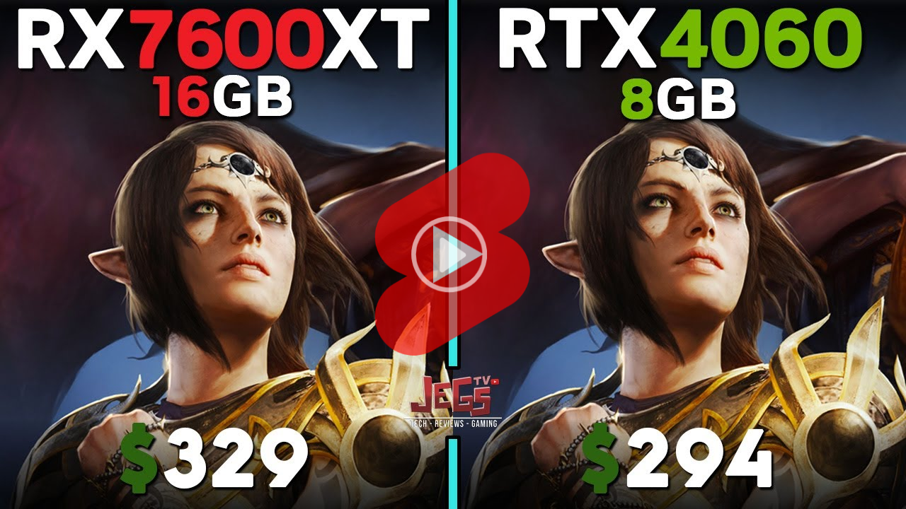 라데온 RX 7600 XT vs 엔비디아 RTX 4060 - 게임성능 비교-FHD, QHD 해상도 : PC 주요 부품 성능 확인과 비교