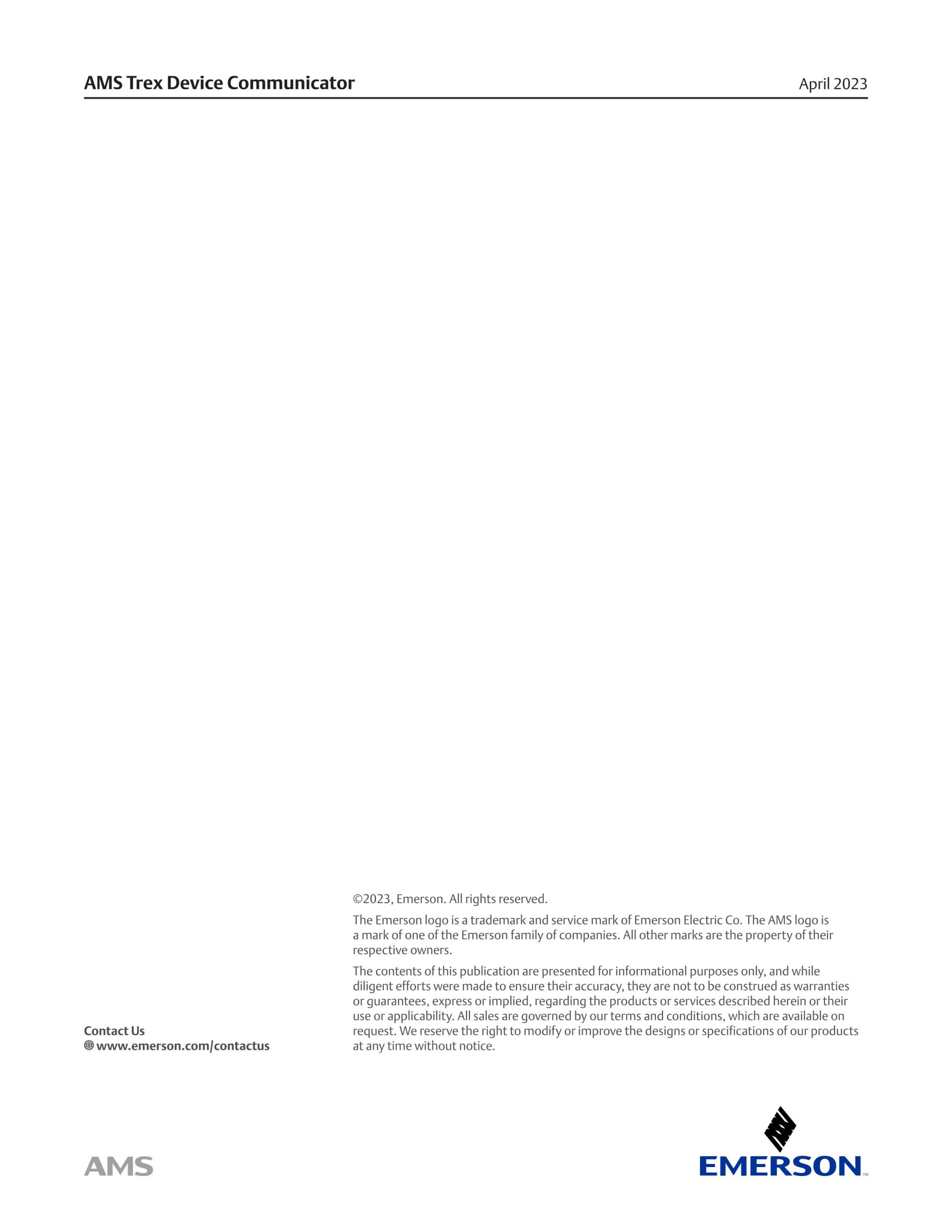 EMERSON AMS Trex 하트 커뮤니케이터 : 지니어스인더스트리 - 대한민국 No.1 산업장비 공급채널