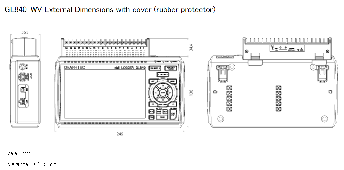 그라프텍 GL840 상세 도면 Dimension : 도서관 : 지니어스인더스트리 - 대한민국 No.1 산업장비 공급채널
