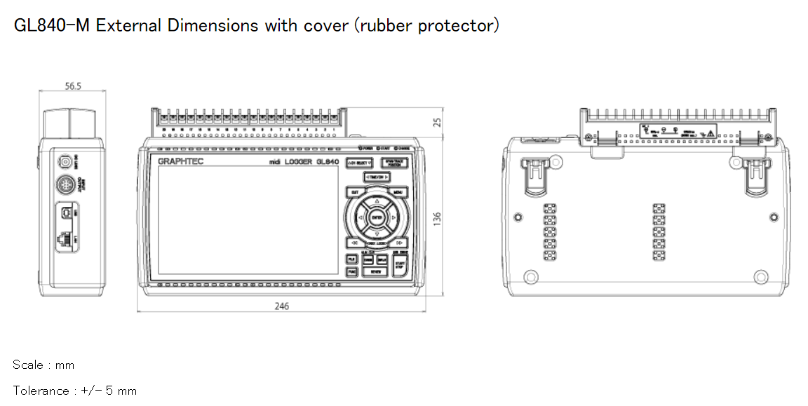 그라프텍 GL840 상세 도면 Dimension : 도서관 : 지니어스인더스트리 - 대한민국 No.1 산업장비 공급채널