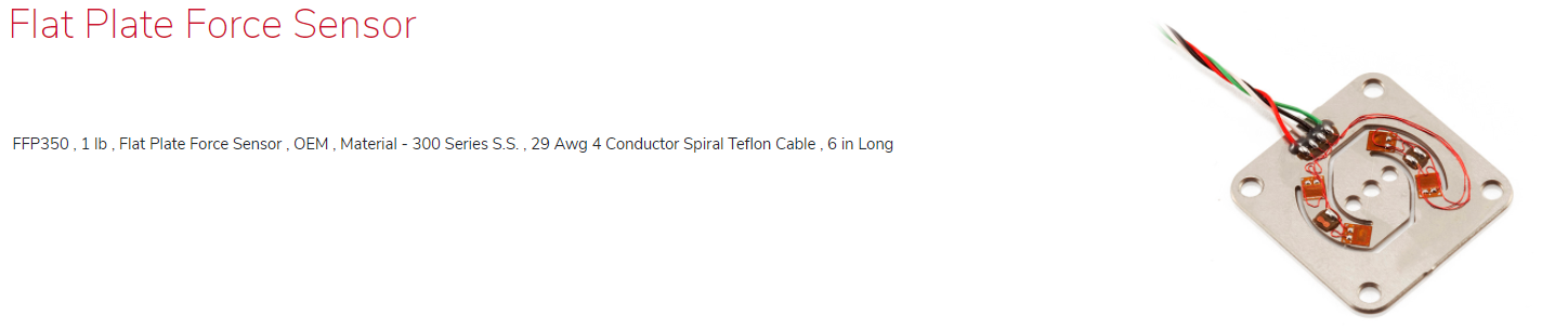 FUTEK FFP350 Flat Plate Force Sensor : 지니어스인더스트리 - 대한민국 No.1 산업장비 공급채널