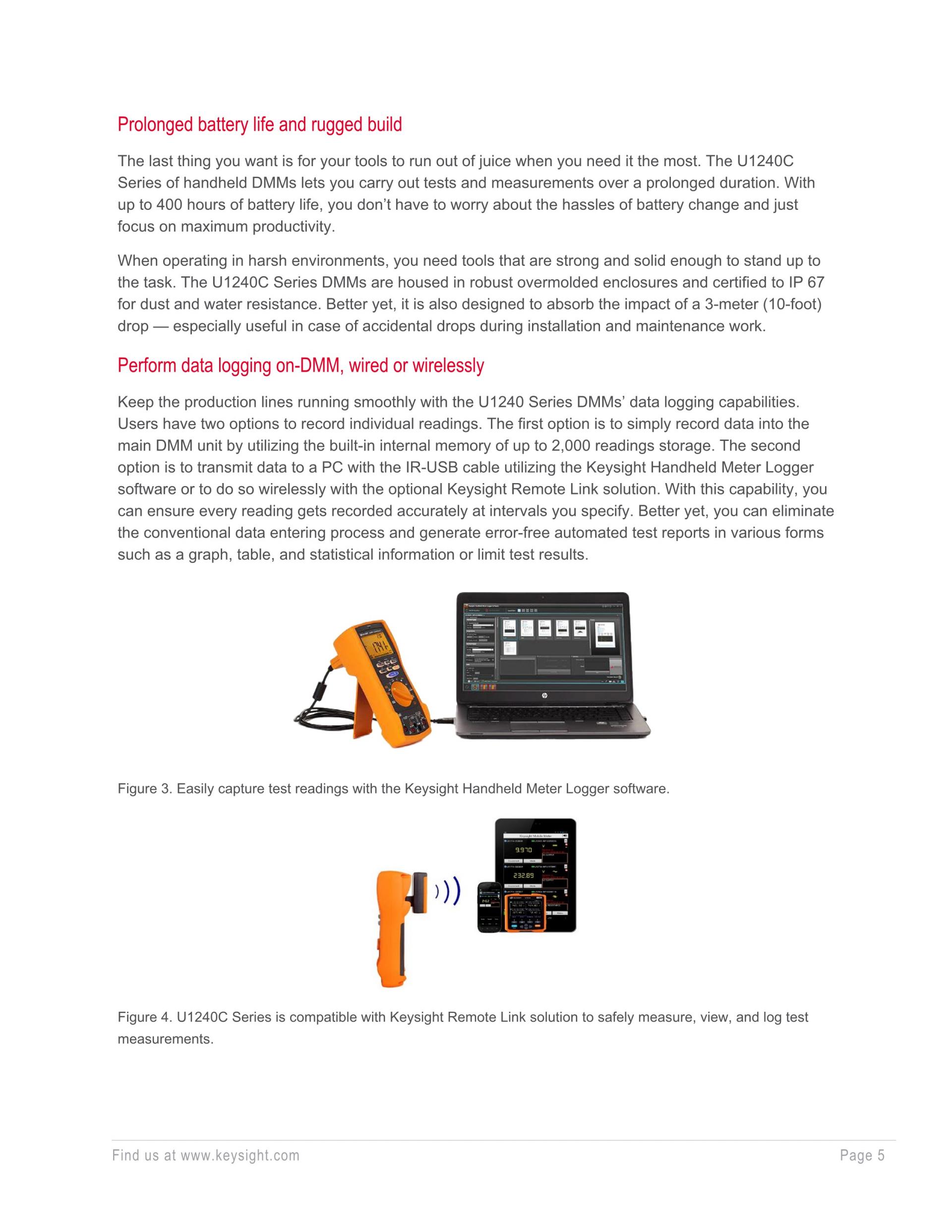KEYSIGHT U1241B 휴대형 디지털 멀티미터 4디지트 기본 : 지니어스인더스트리 - 대한민국 No.1 산업장비 공급채널