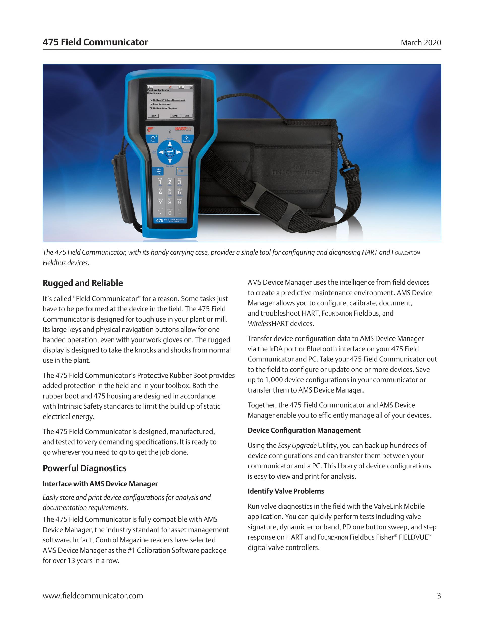 EMERSON HART 475 필드 커뮤니케이터 : 지니어스인더스트리 - 대한민국 No.1 산업장비 공급채널