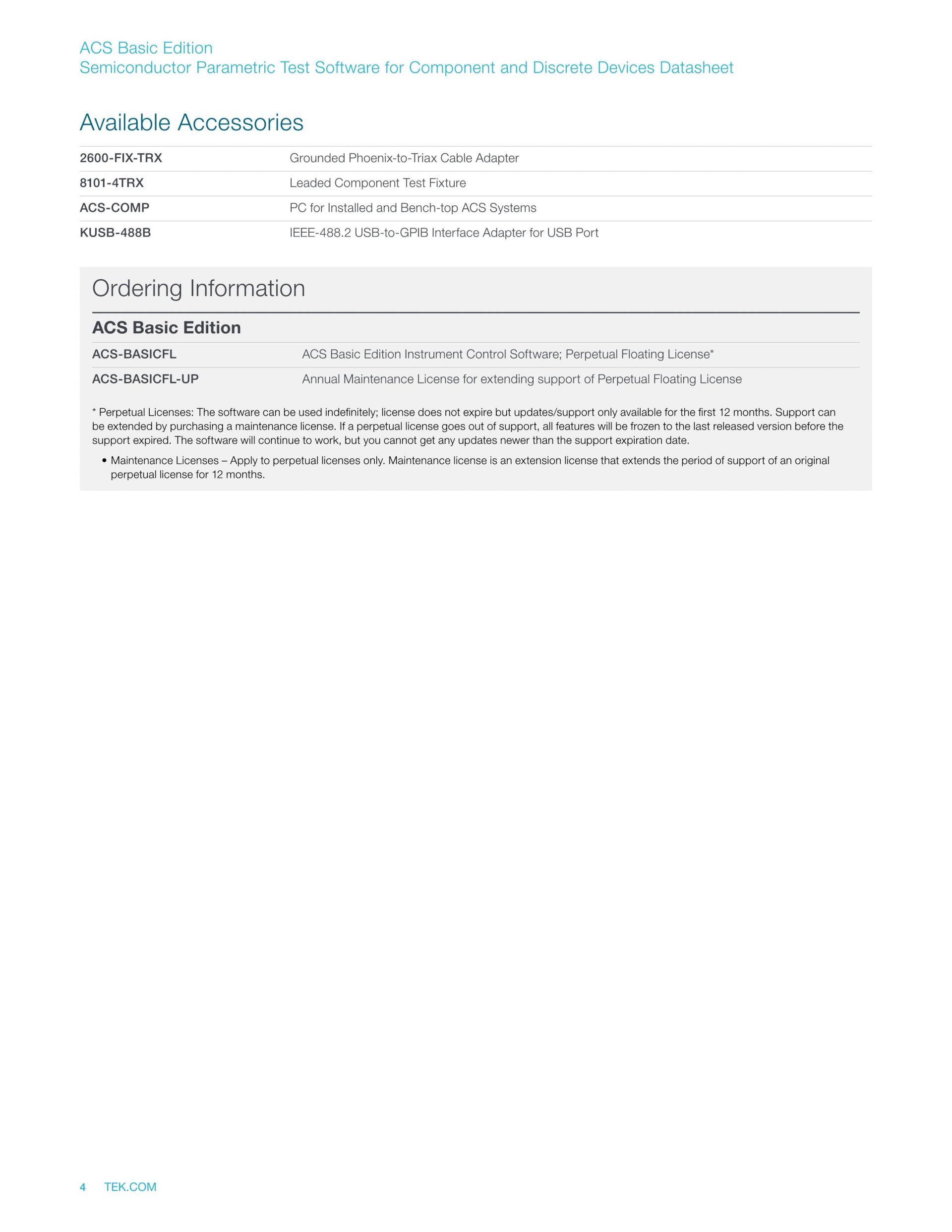 TEKTRONIX Keithley 자동 특성화 제품군(ACS) 반도체 테스트 시스템 소프트웨어 : 지니어스인더스트리 - 대한민국 No.1 산업장비 공급채널