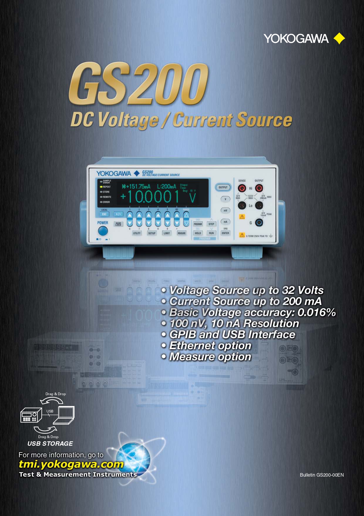 YOKOGAWA GS200 DC 전압 전류 소스 : 지니어스인더스트리 - 대한민국 No.1 산업장비 공급채널