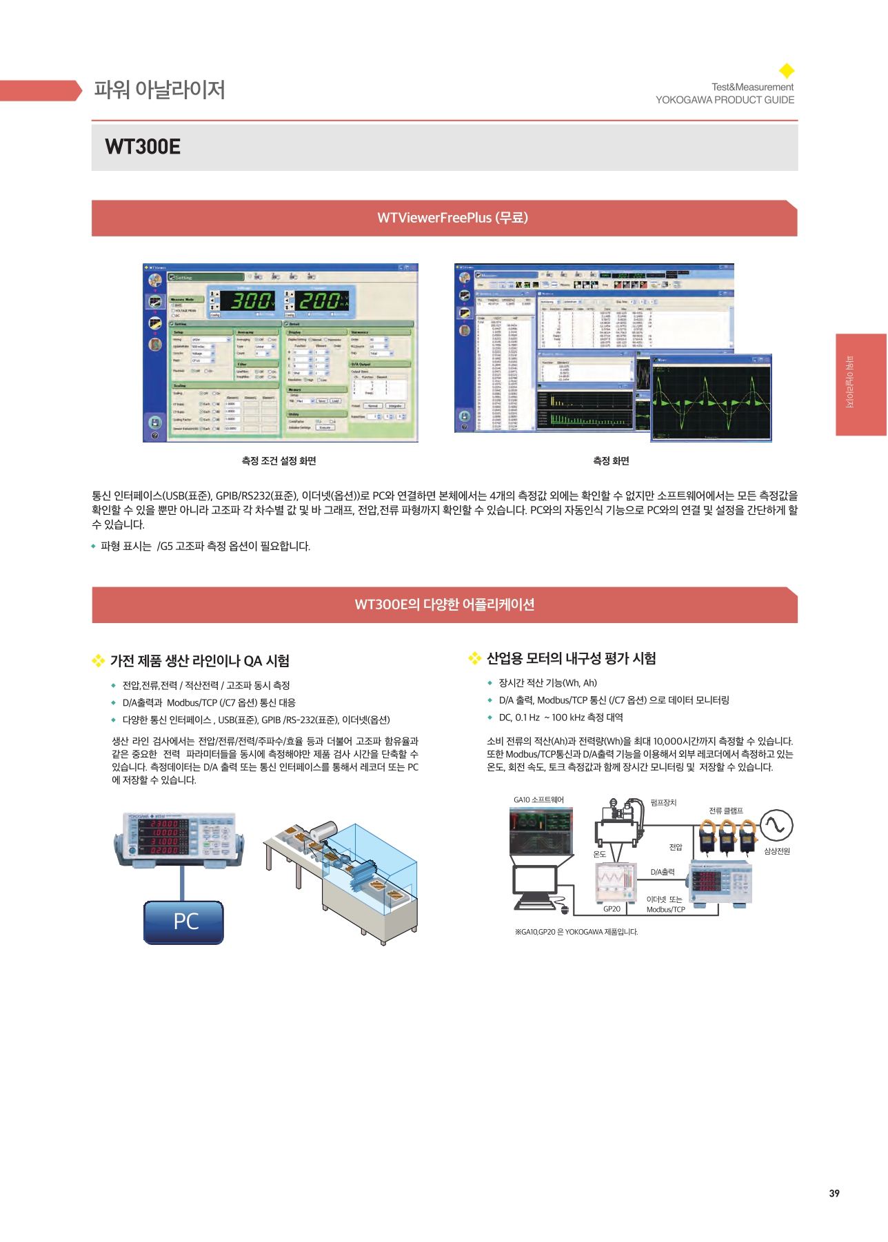 YOKOGAWA WT300E 파워미터 : 지니어스인더스트리 - 대한민국 No.1 산업장비 공급채널