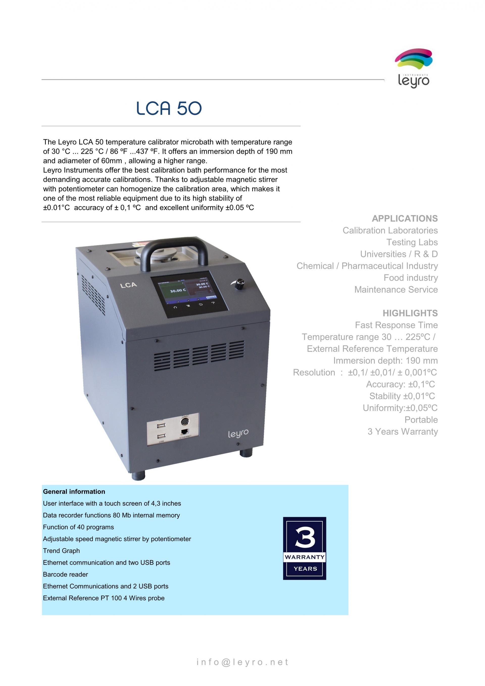 LEYRO LCA 50 소형 교정용 항온조 / 드라이블럭 : 지니어스인더스트리 - 대한민국 No.1 산업장비 공급채널