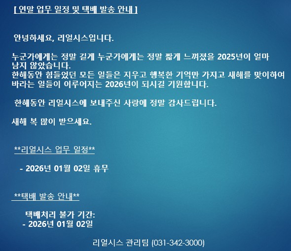 RealSYS (리얼시스) www.realsys.kr