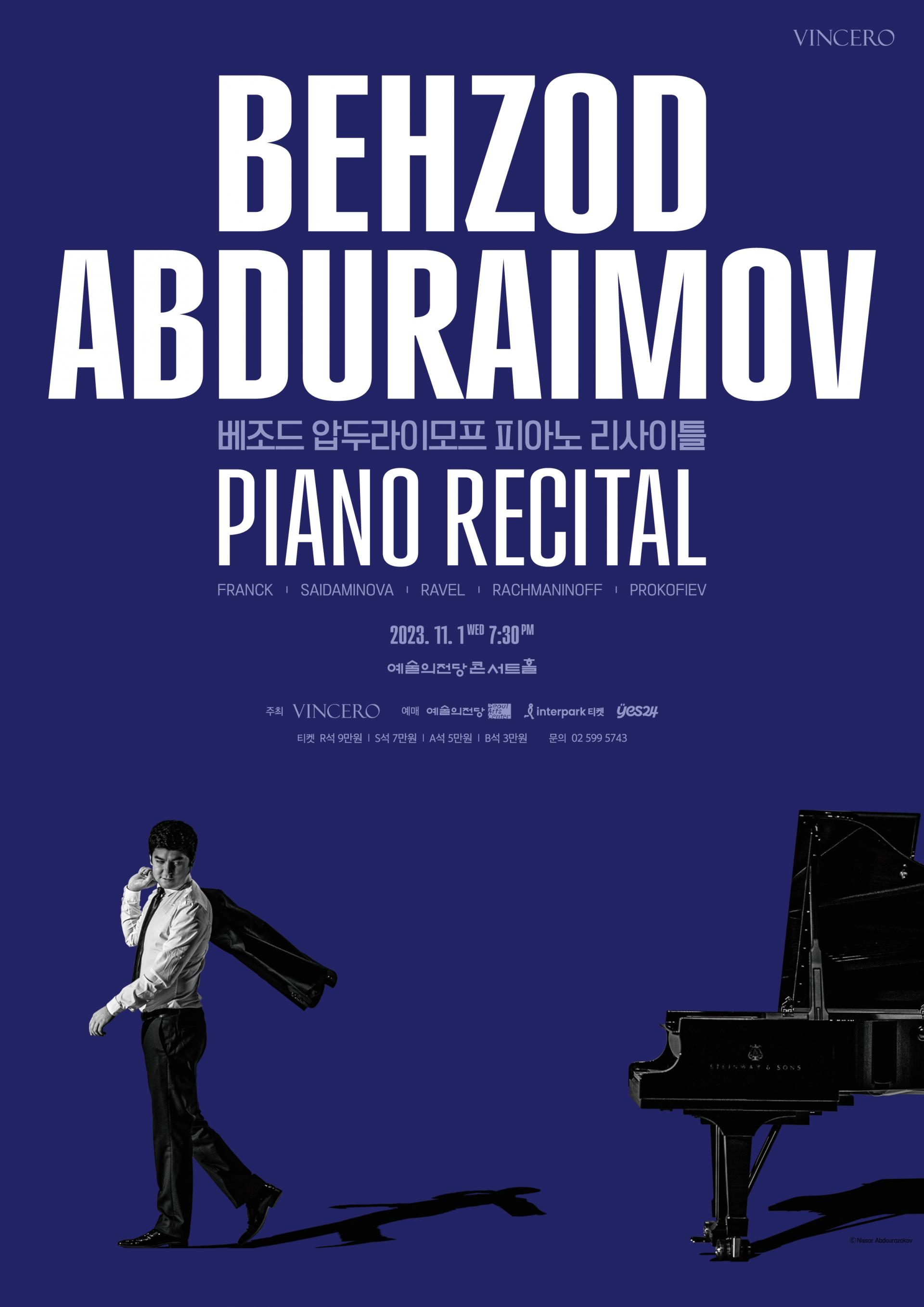베조드 압두라이모프 피아노 리사이틀 BEHZOD ABDURAIMOV PIANO RECITAL : POSTER