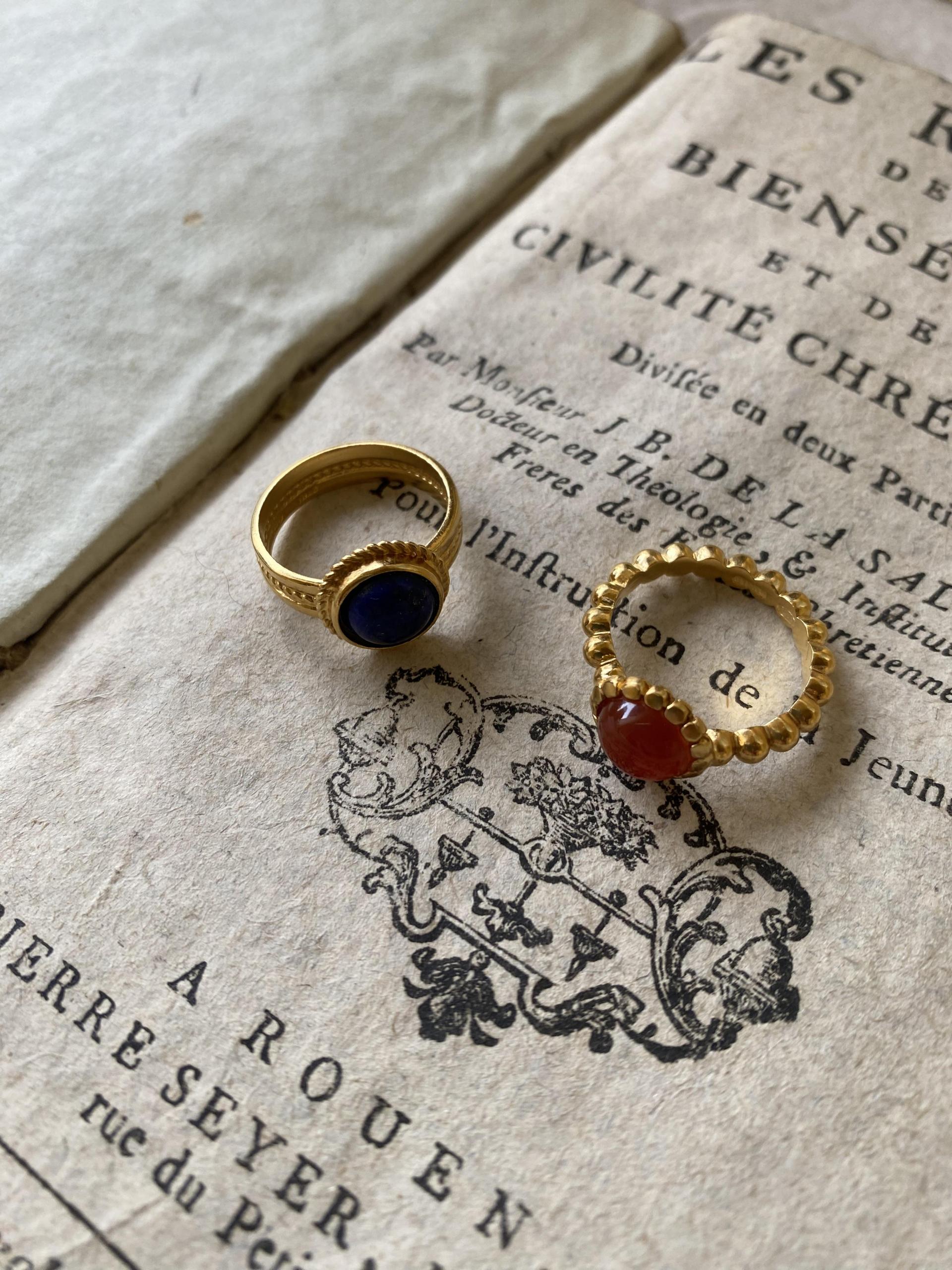 Fascetta Lapis Lazuli band ring : Jamie collections