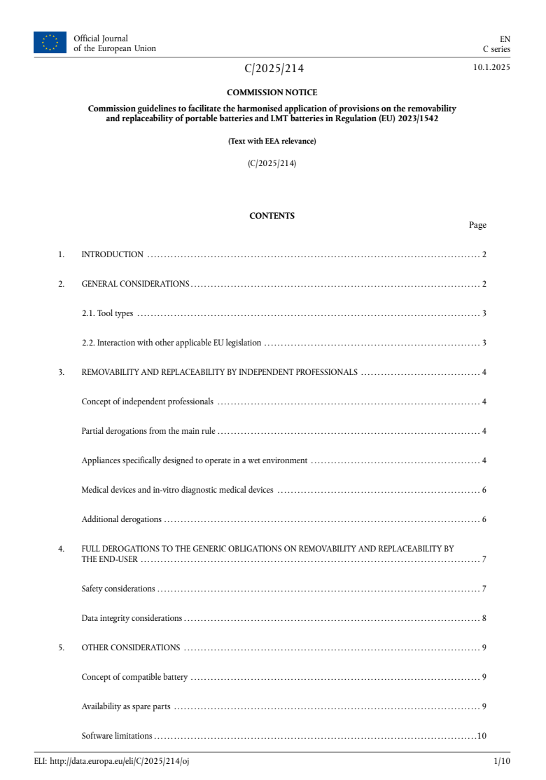 Commission guidelines to facilitate the harmonised application of ...