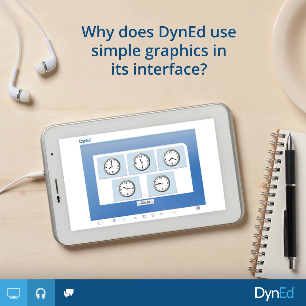 DynEd uses simple and iconic graphics because..... : 학습에 도움이 되는 자료