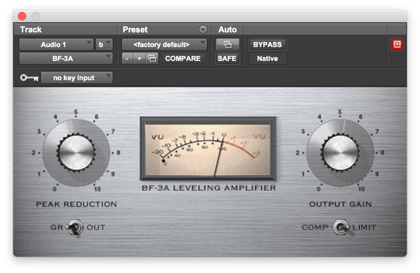 BF-3A (LA-3A) - PROTOOLS 플러그인 가이드 : 제이지실용음악학원