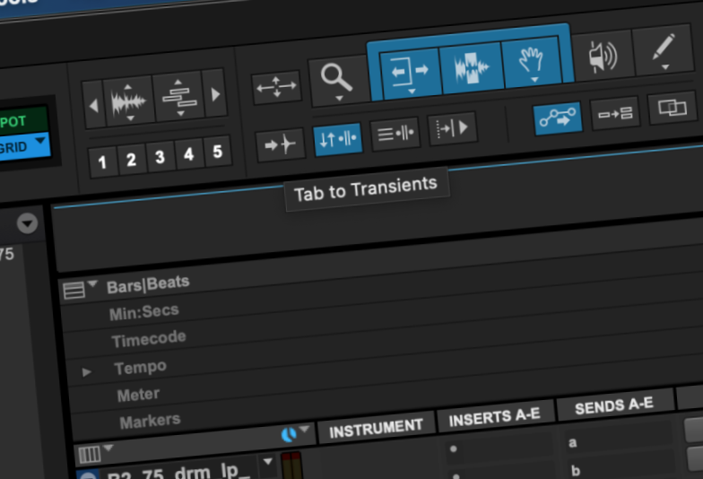 프로툴 (Pro Tools) 의 강력한 오디오 편집 기능 - Tab to Transients : 제이지실용음악학원