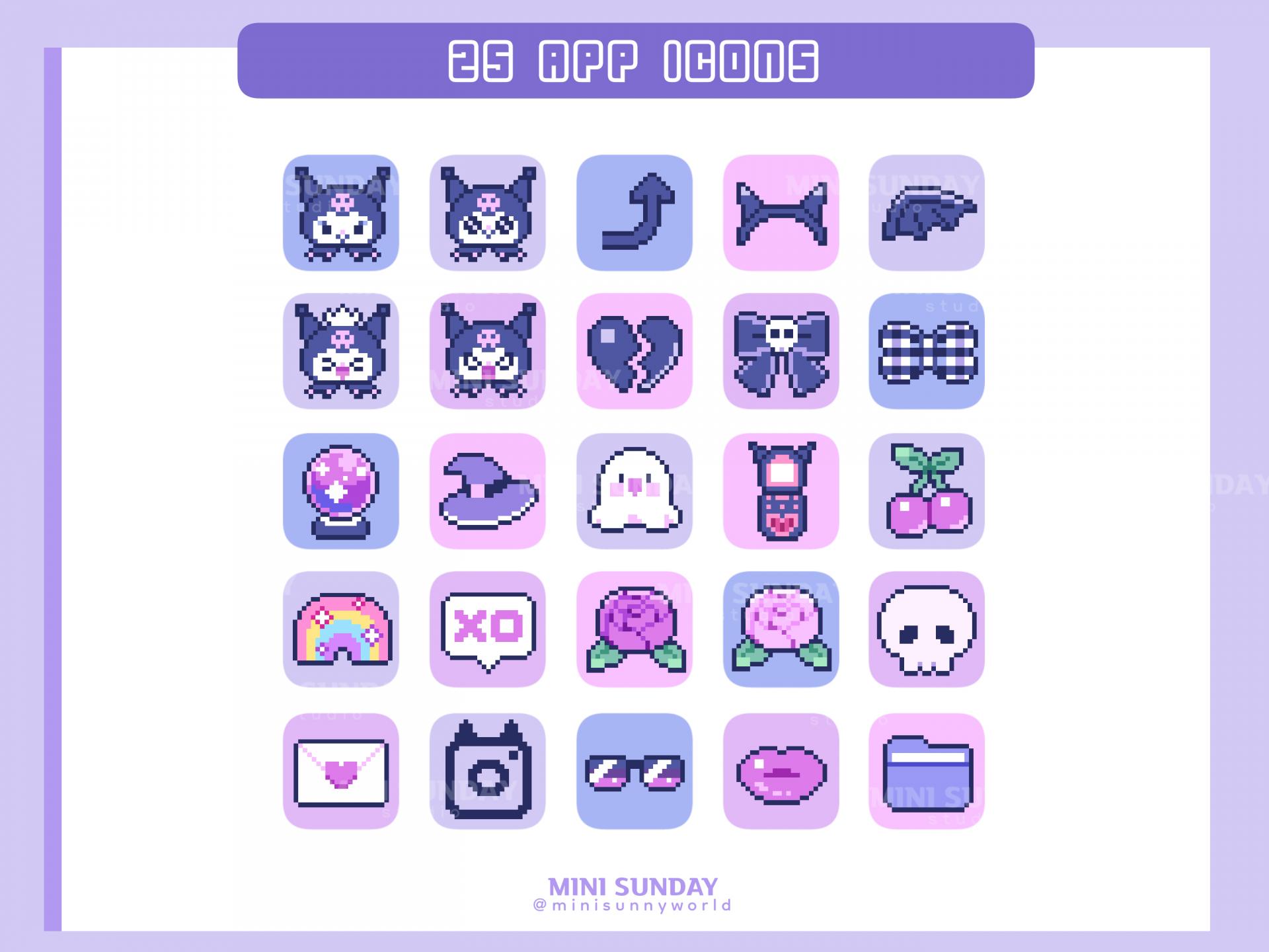 [Sanrio Friends] Kuromi Icon Pack : MINI SUNDAY studio