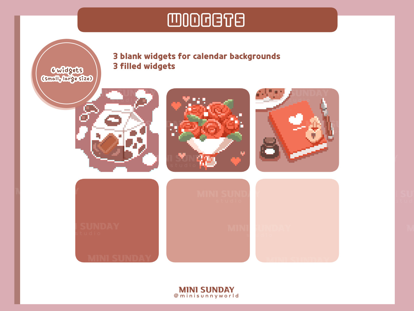 Choco Memory Icon Pack : MINI SUNDAY studio