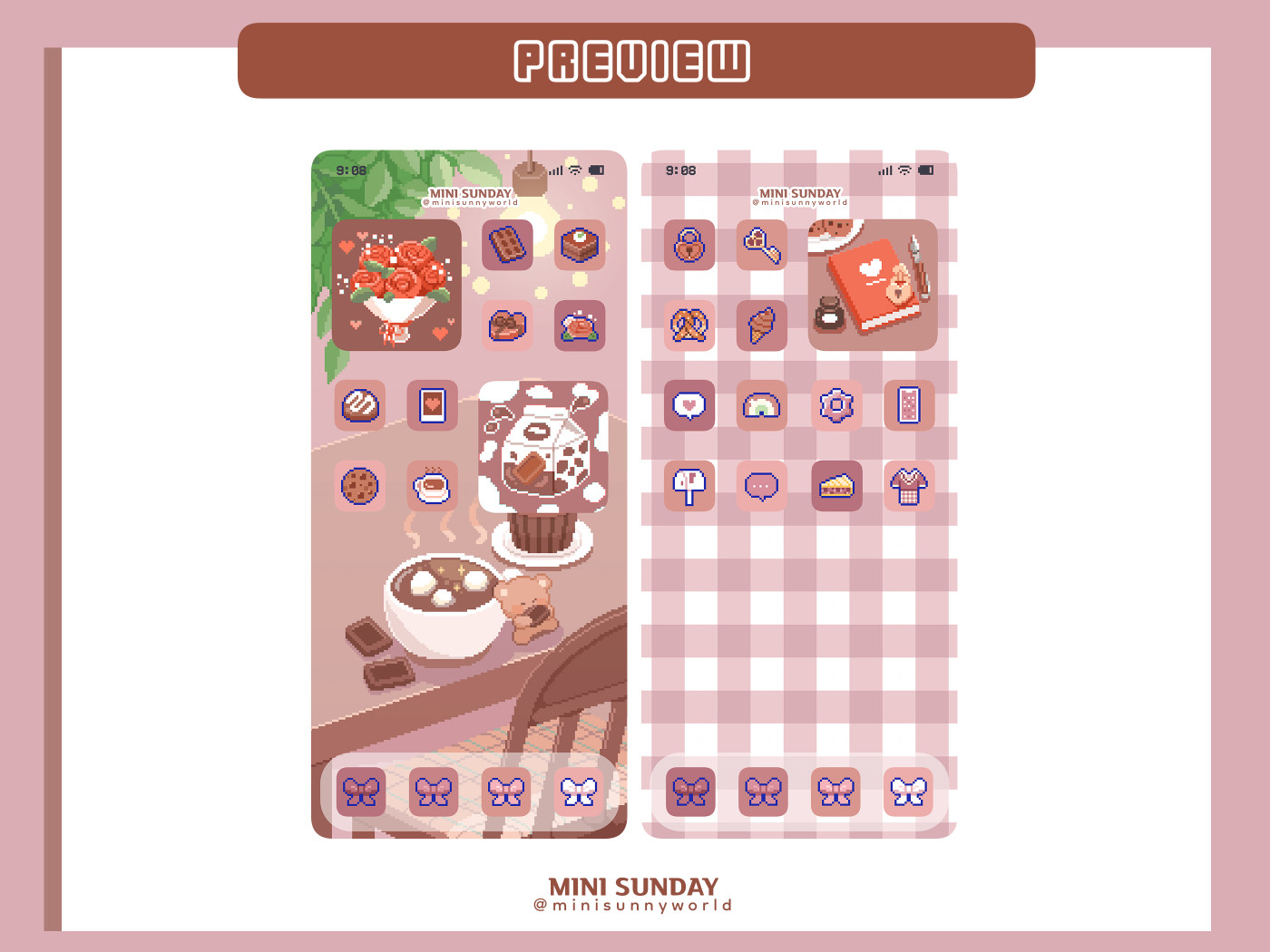 Choco Memory Icon Pack : MINI SUNDAY studio