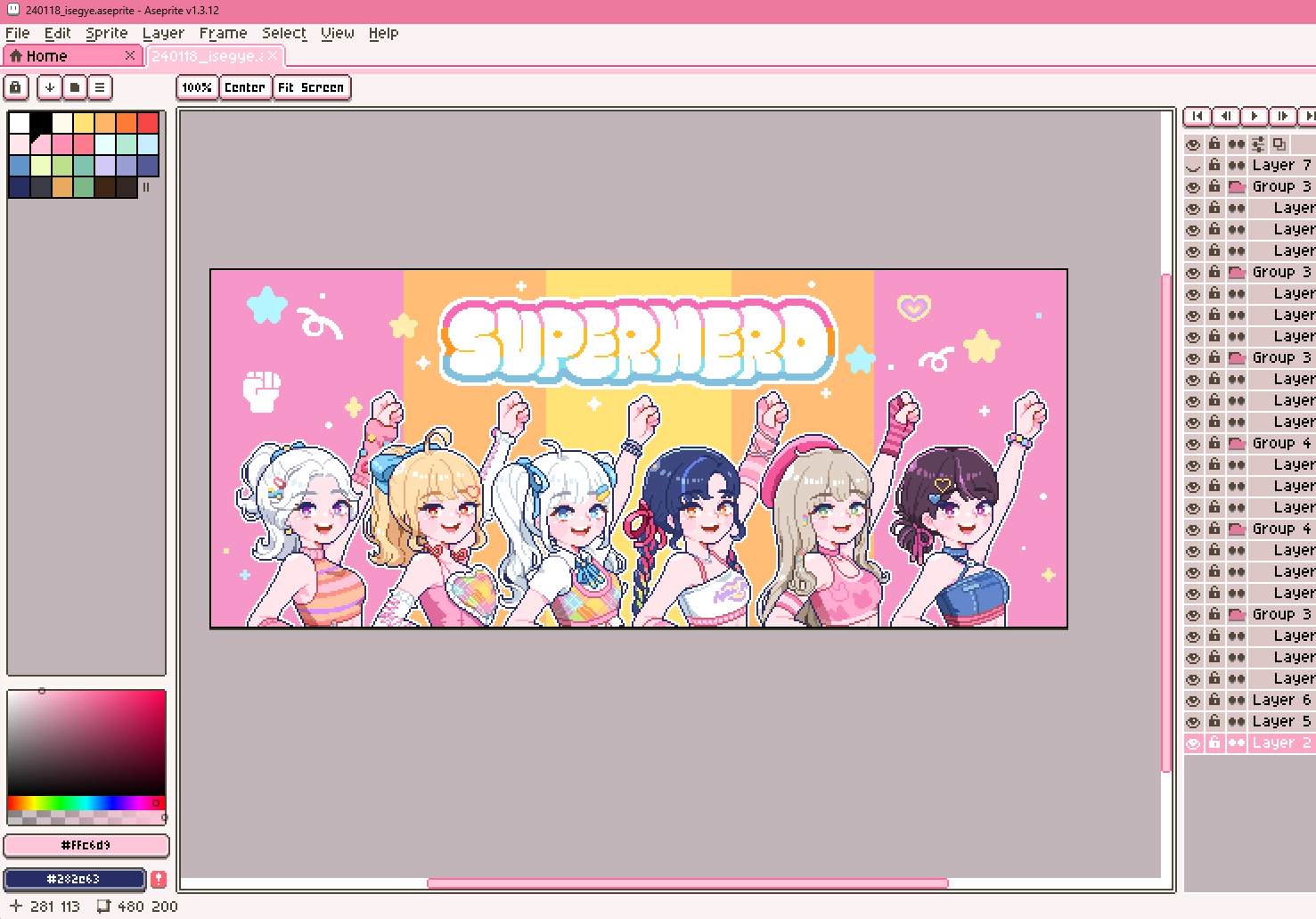 Aseprite Mini Sunny Theme(Yellow & Pink theme) (Feb 11th, 2025) : MINI ...