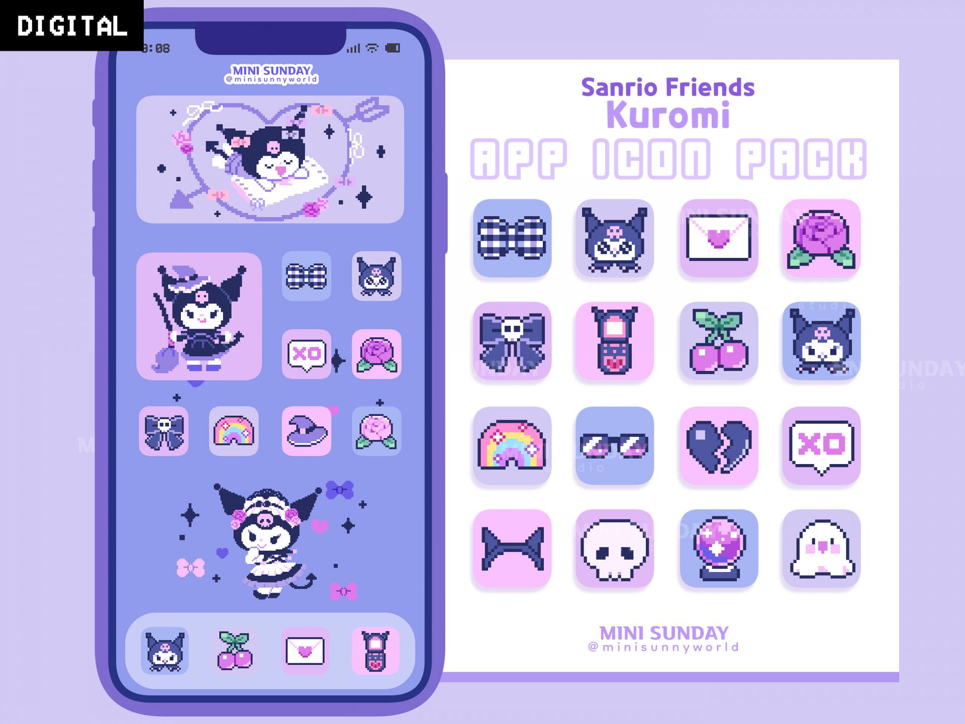 [Sanrio Friends] Kuromi Icon Pack : MINI SUNDAY studio