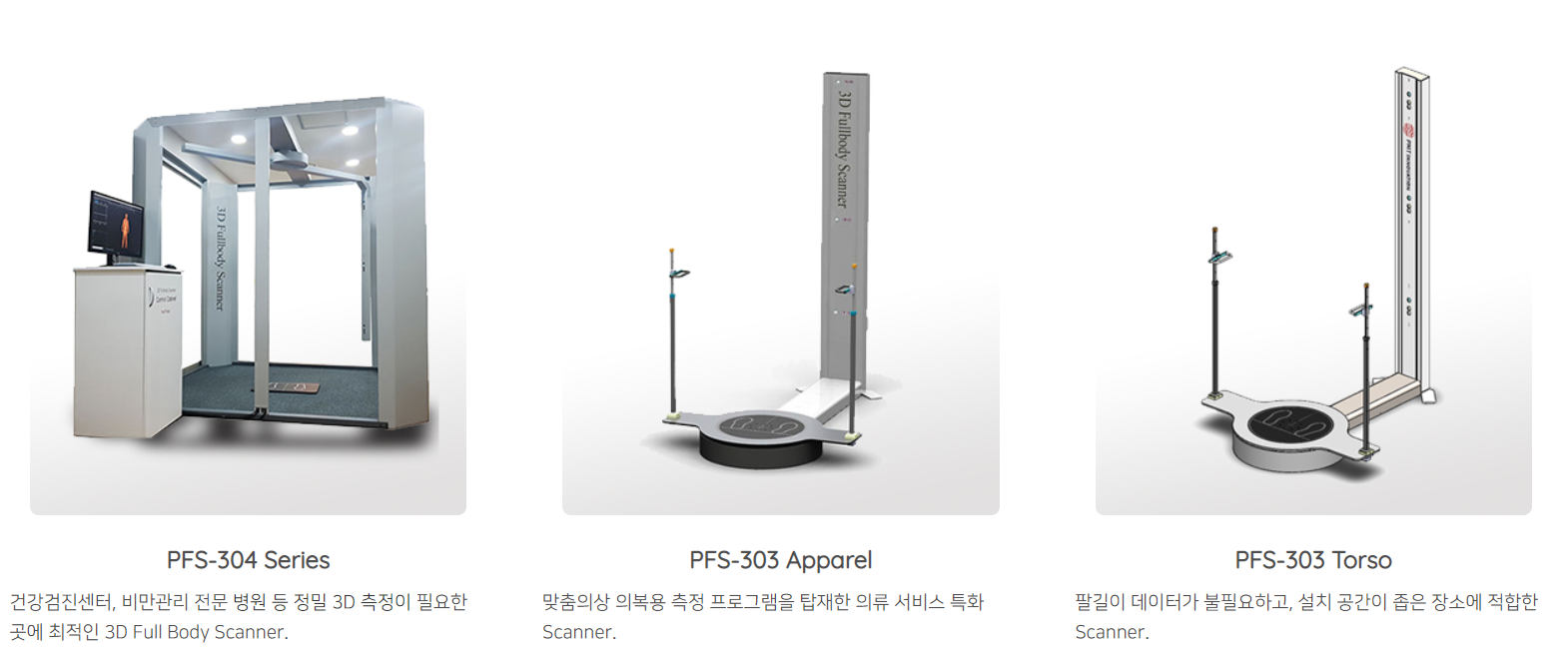 PMT Innovation | 3D Body Scanner | Product lineup