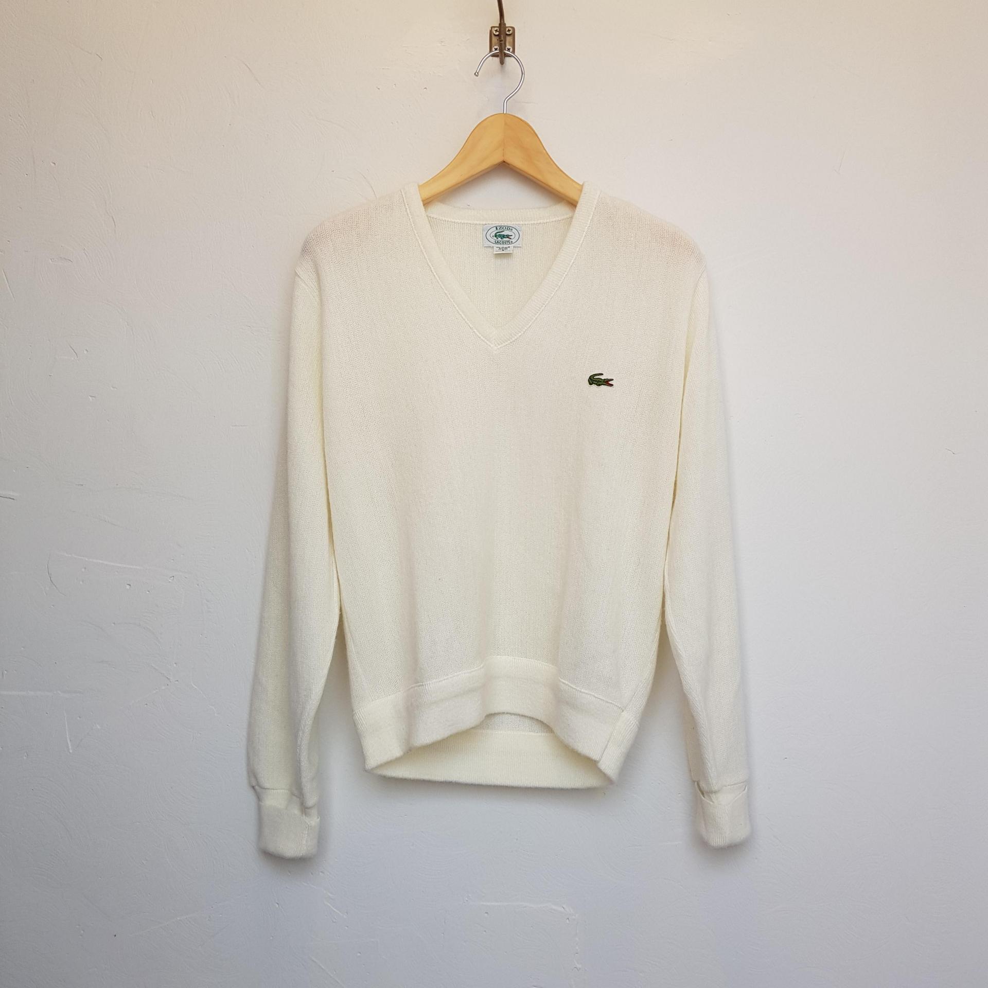 80s Izod Lacoste v-neck Sweater : 커넥티드도어 connected door