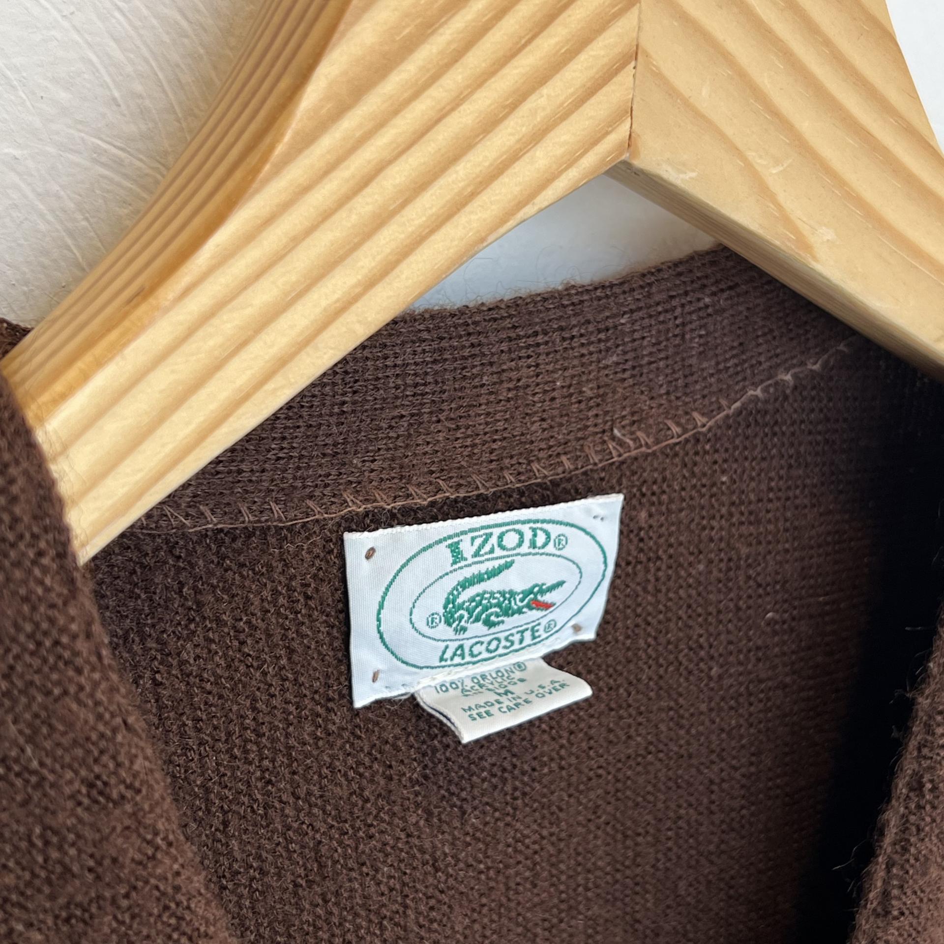 80s Izod Lacoste Cardigan Choco : 커넥티드도어 connected door