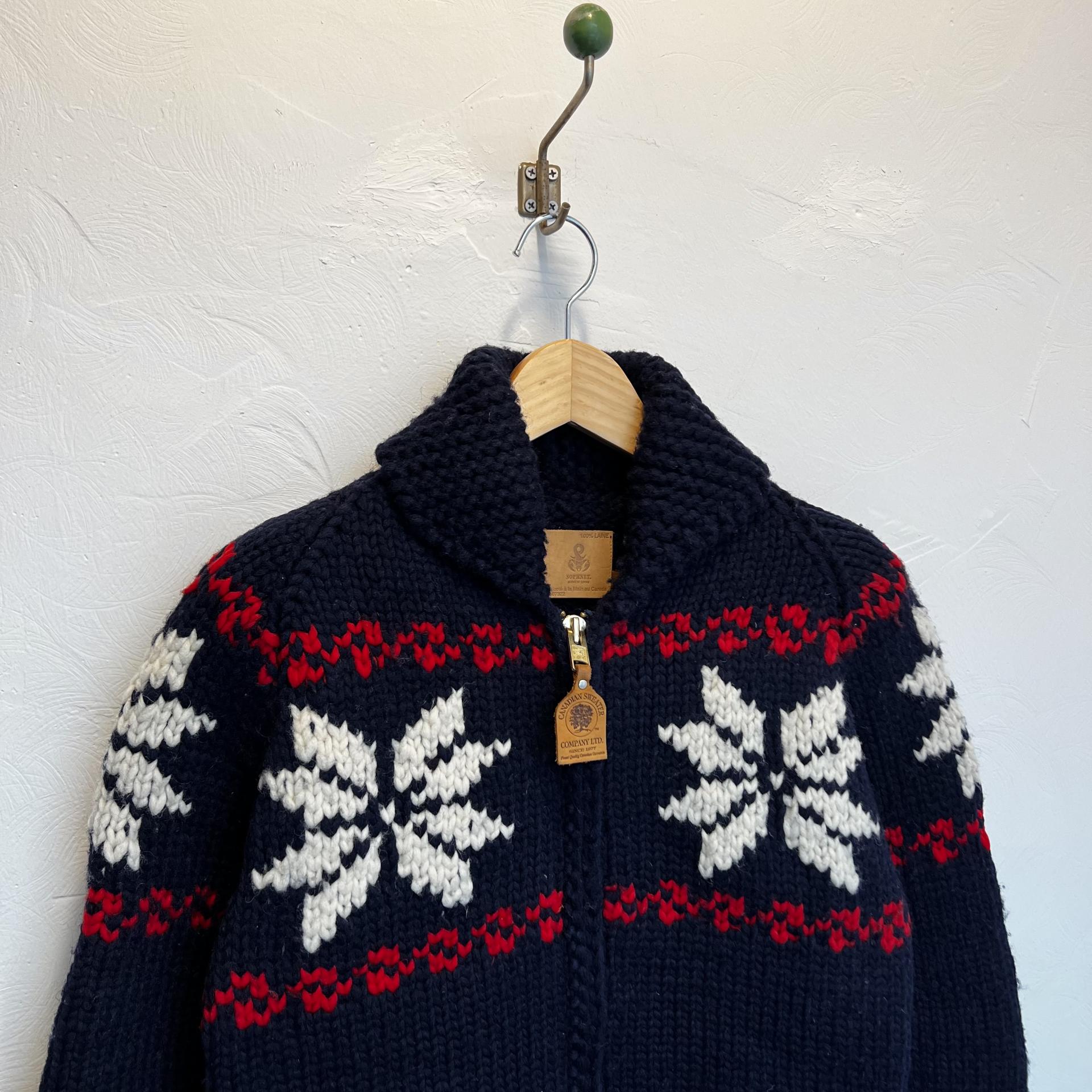 Canadian Sweater Hand Knitted Zip-Up : 커넥티드도어 connected door