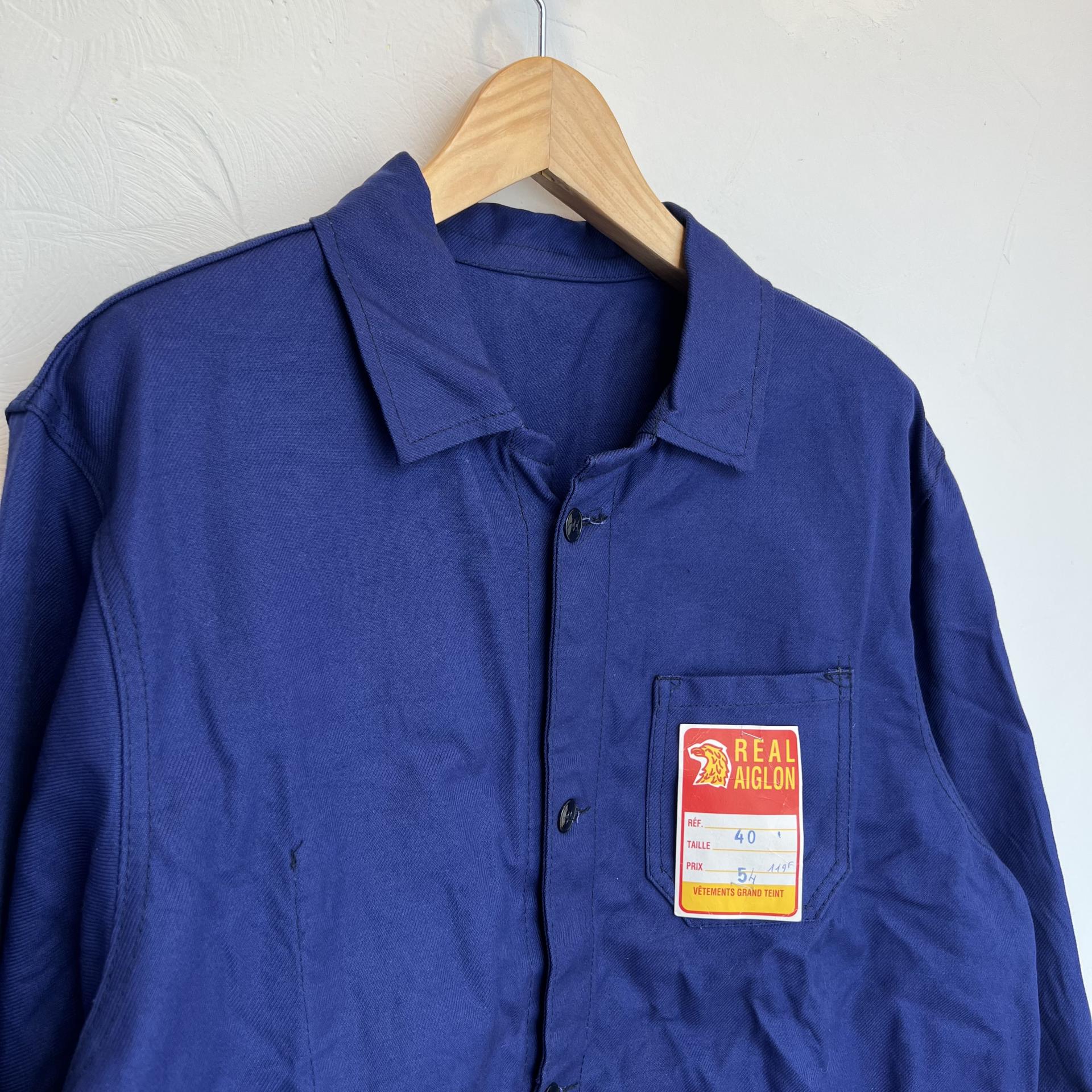 French work Jacket Cotton Twill Deep Blue Deadstock : 커넥티드도어 connected door