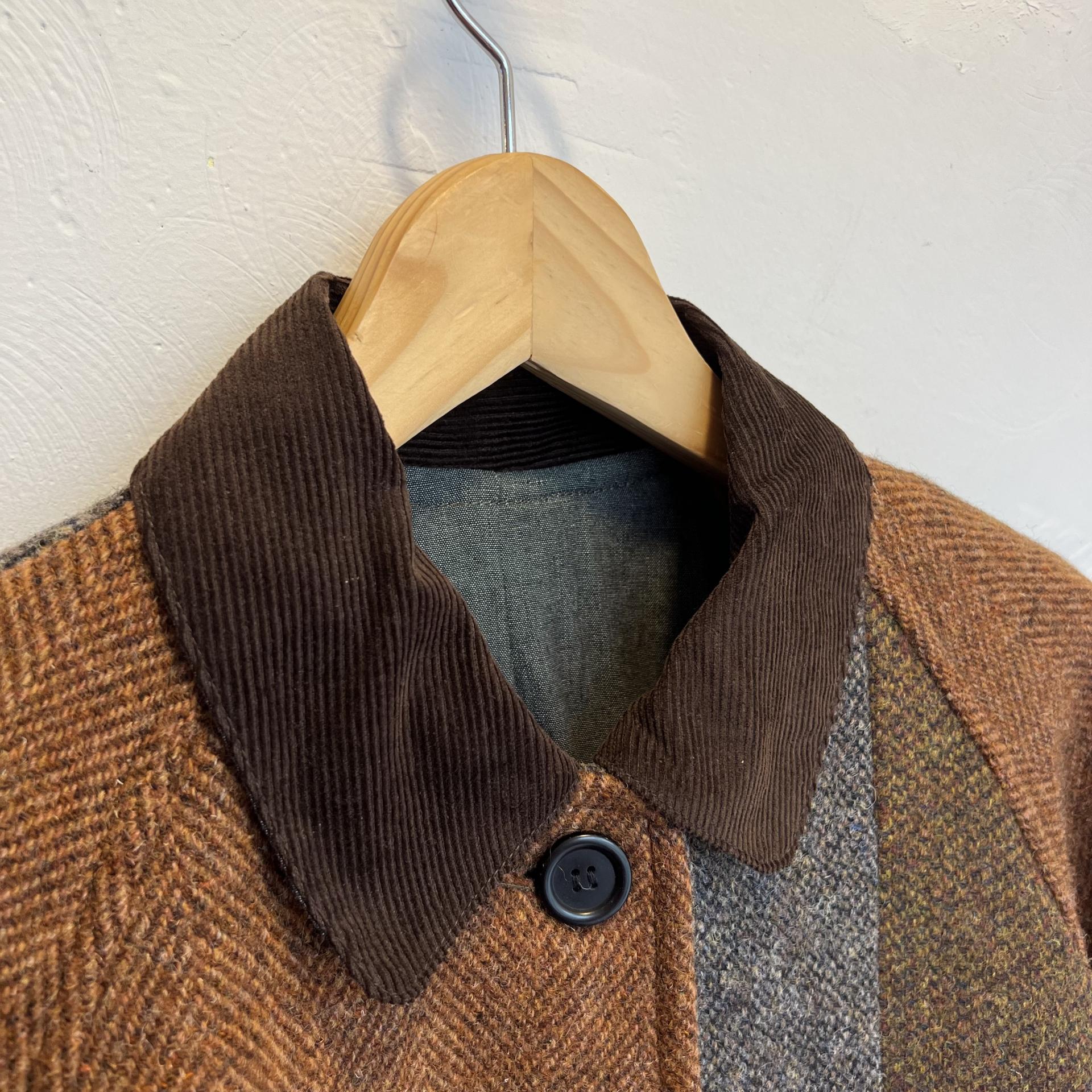 Harris tweed Patchwork Single Coat : 커넥티드도어 connected door