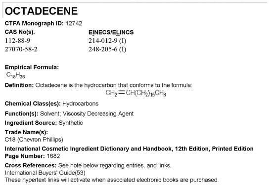 옥타데센 : 화장품 원료 검색