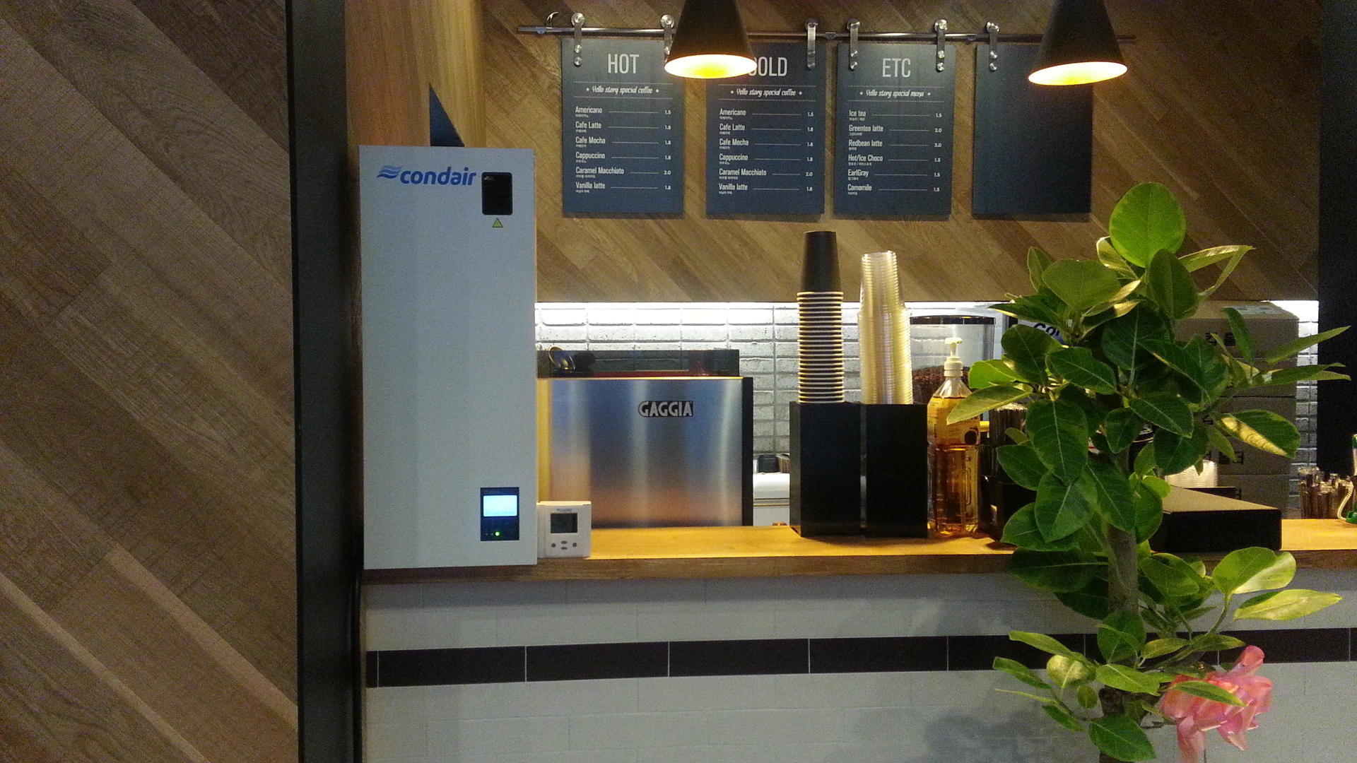 모 사옥 카페테리아_CP3mini 설치 : 콘데어가습기