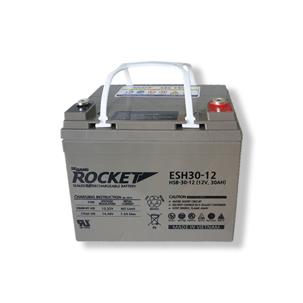 ESH30-12 (12V 30AH) 로케트 배터리 산업용 UPS용 밧데리 : 로케트배터리 전문회사 판테크