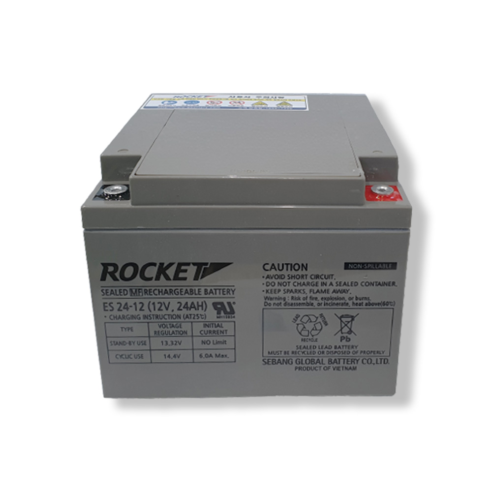 ES24-12 (12V 24AH) 로케트 배터리 산업용 UPS용 밧데리 : 로케트배터리 전문회사 판테크