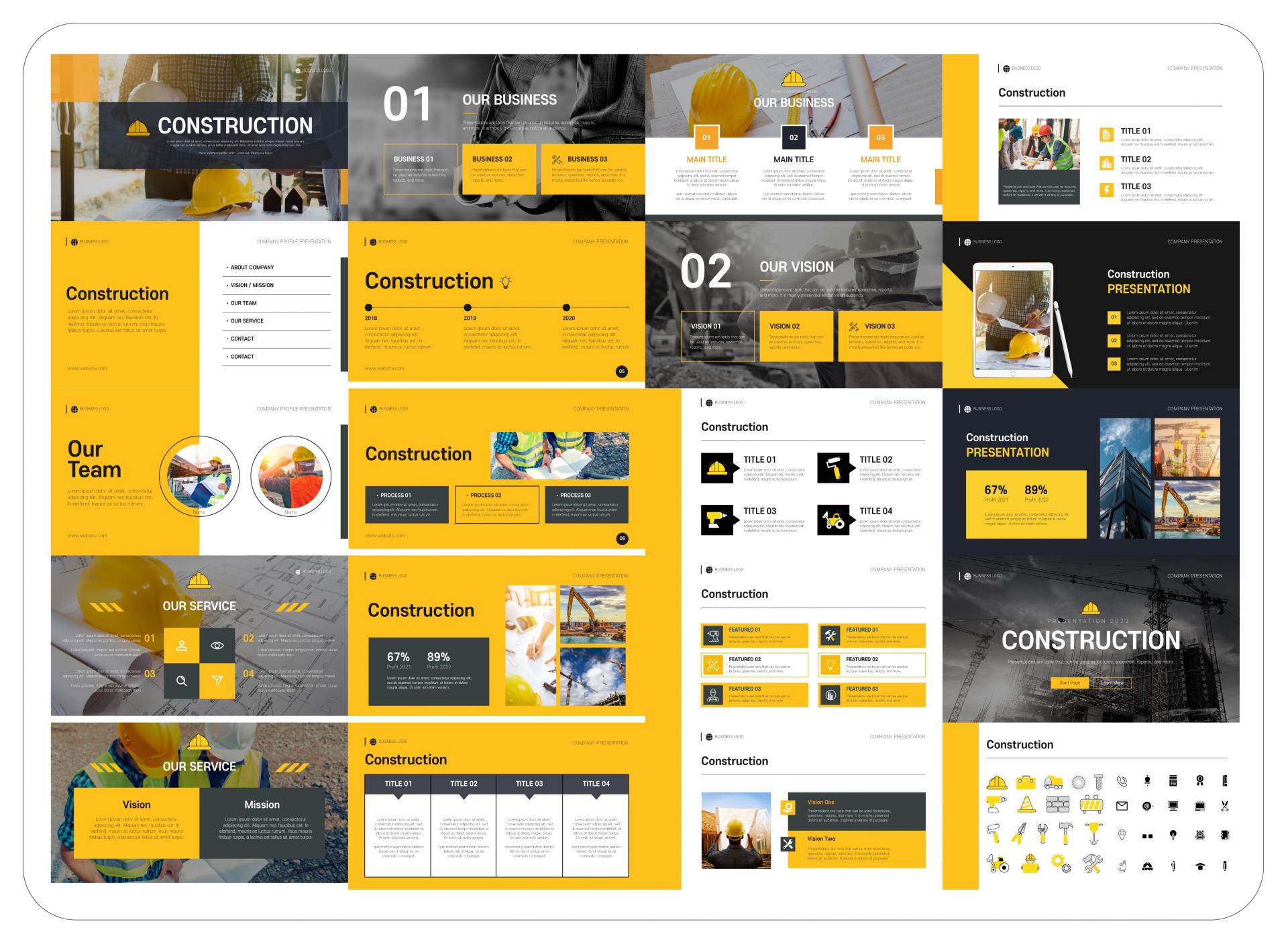 건설 PPT 템플릿 : 건축 도면 설계 : PPT 템플릿 스토어 - 디자인킵