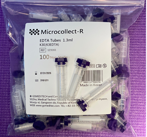 [대용량 출시기념할인판매] 1.3ml EDTA K3 튜브 (0.5ml 미니,일반 2종류 포함 3종류 할인판매)(5+1) : 에듀벳마켓