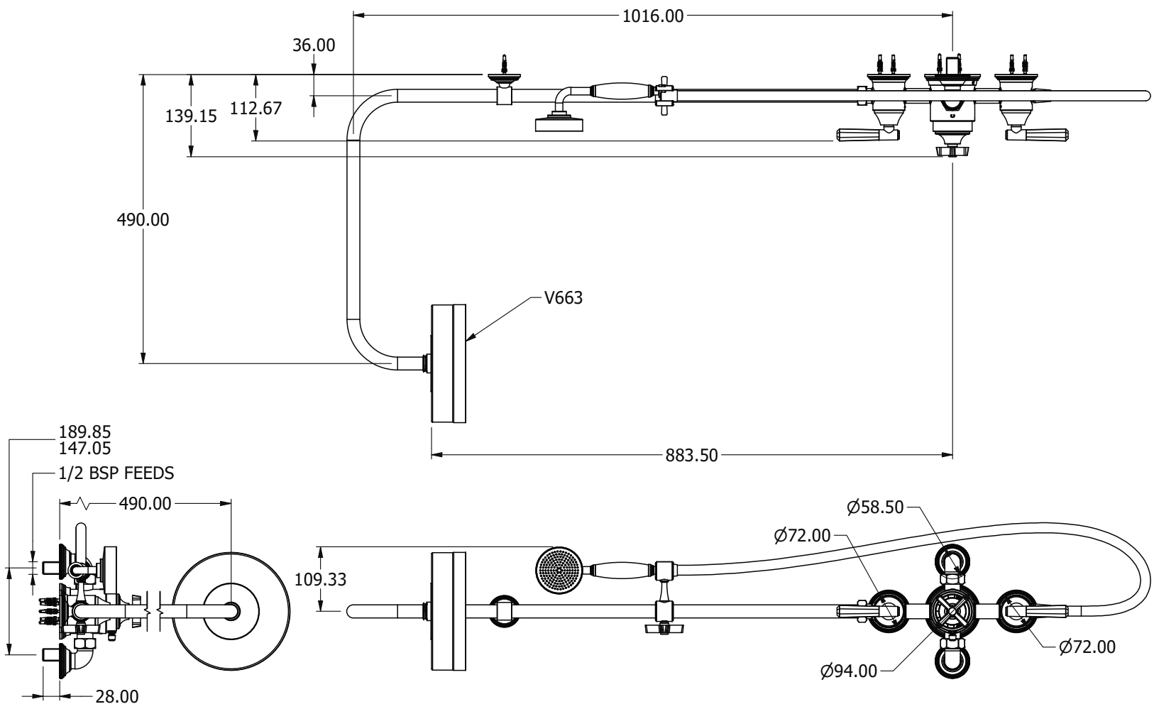 Exposed 1/2" thermostatic shower set : ECLAT KOREA