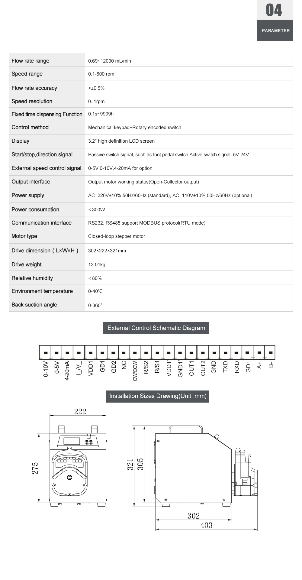 [INNOFLUID] N6-12L - Flow Rates Peristaltic Pump (Intelligent Type ...