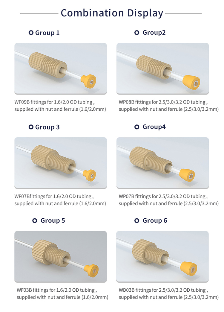 [Fitting] PEEK Flangeless Fittings UNF 나사탭 아답터 피팅 PEEK 재질 1/4-28UNF ...