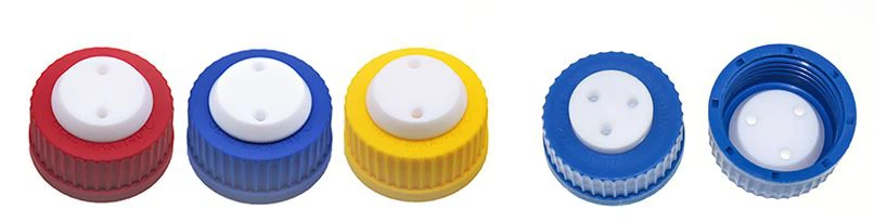 [ALWSCI] Safety Caps GL45 Bottle용 1/4-28 UNF 나사산 포함 HPLC용 cap sample 병 ...