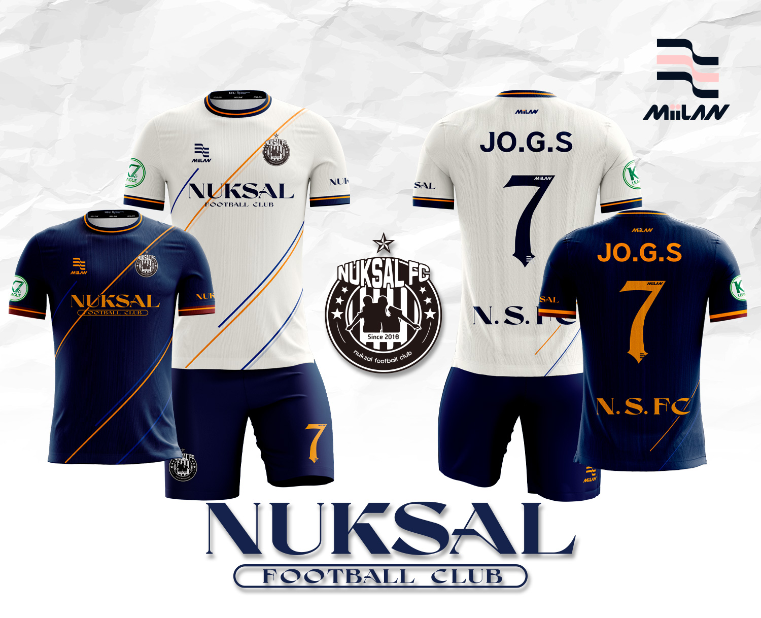 넉살FC 양면유니폼(C.50D실키밀란) : 밀란코리아