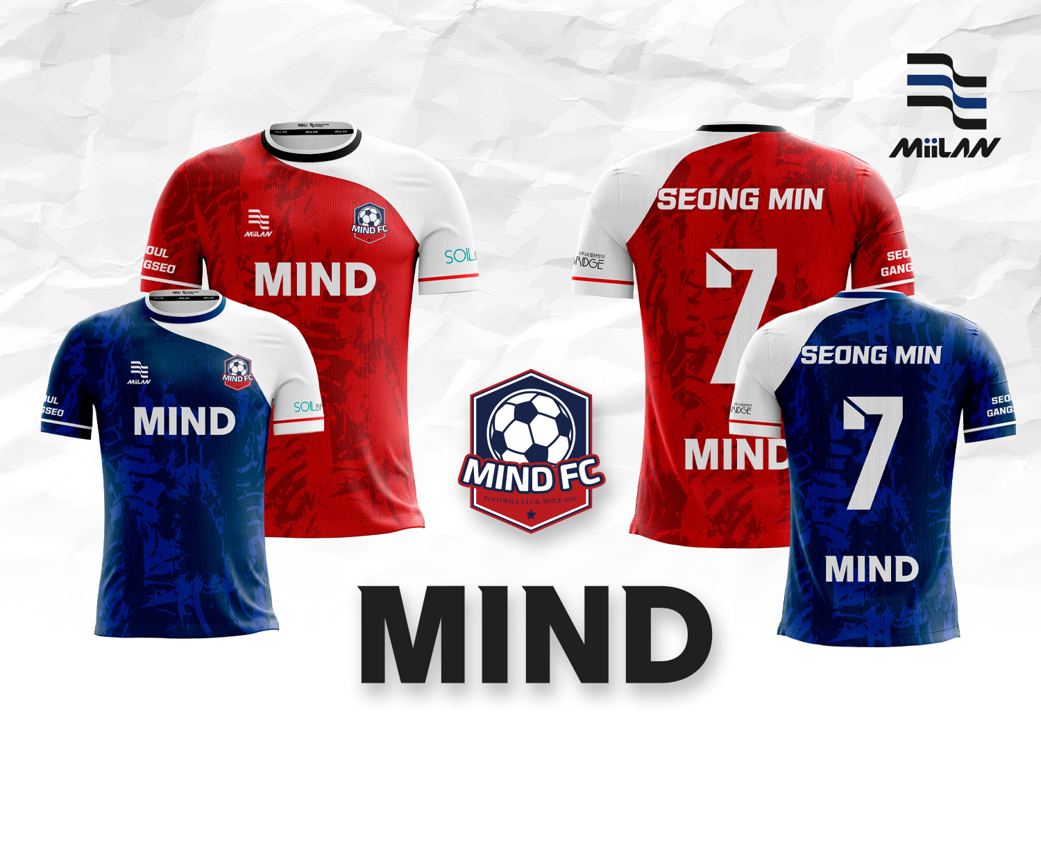MIND FC 양면유니폼(C.50D실키밀란) : 밀란코리아