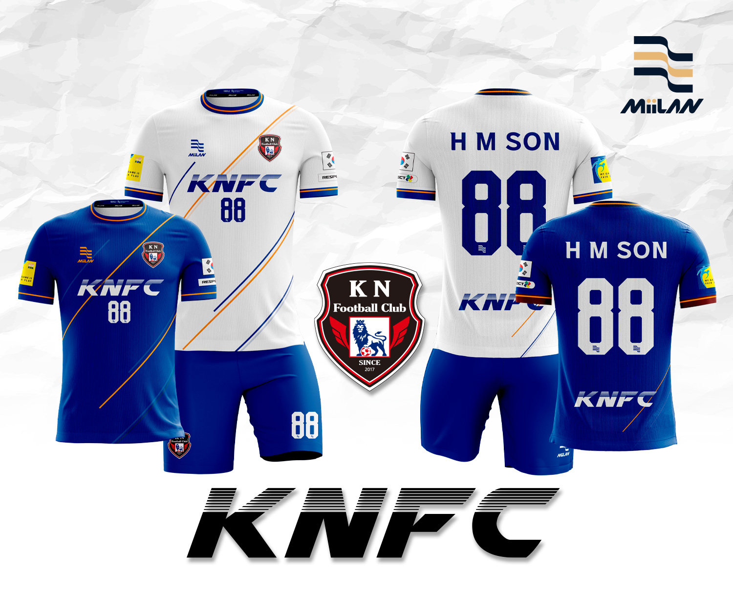 KNFC 양면유니폼(C.50D실키밀란) : 밀란코리아