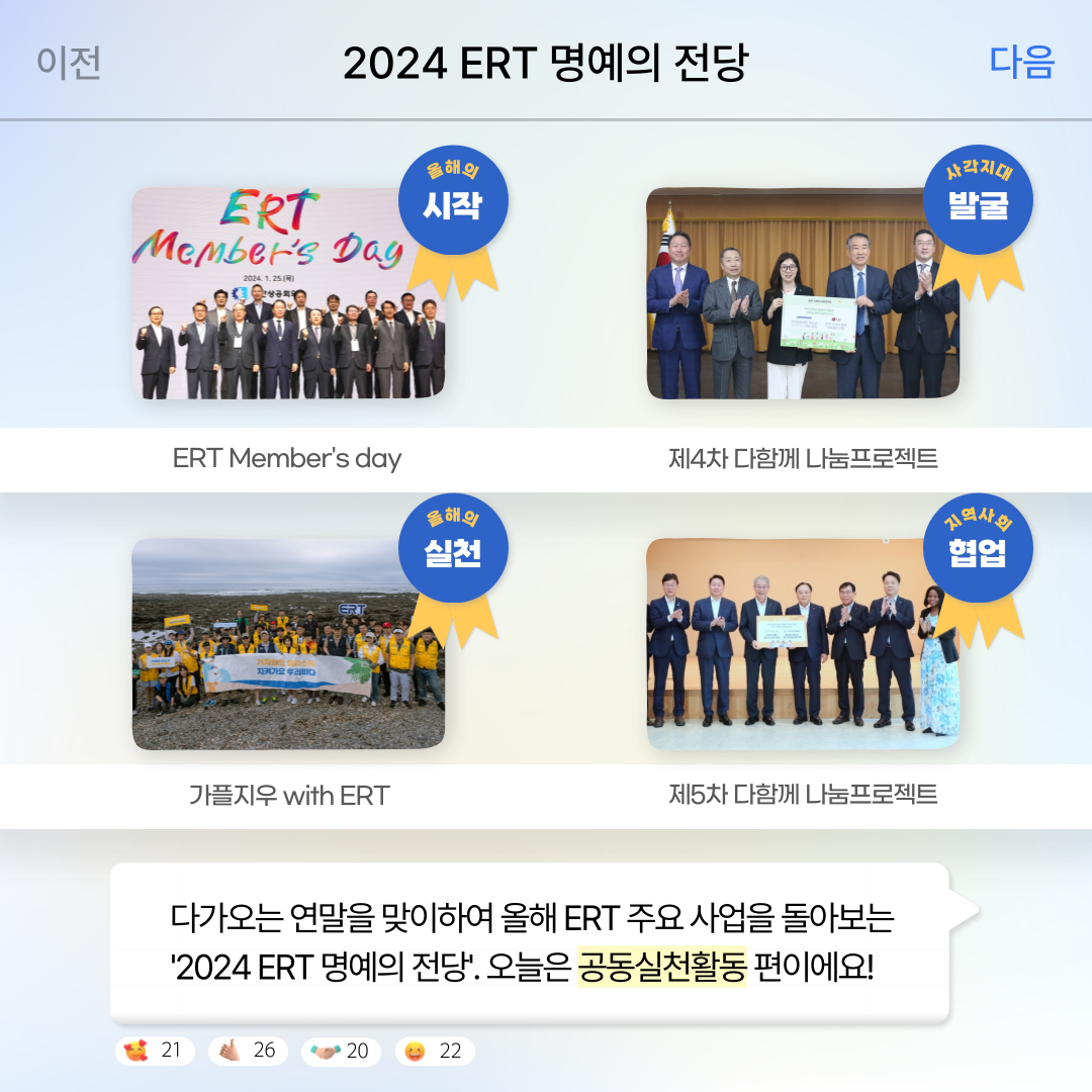 [ERT 카드뉴스] 2024년 명예의전당 - 공동실천편 : ERT신기업가정신협의회