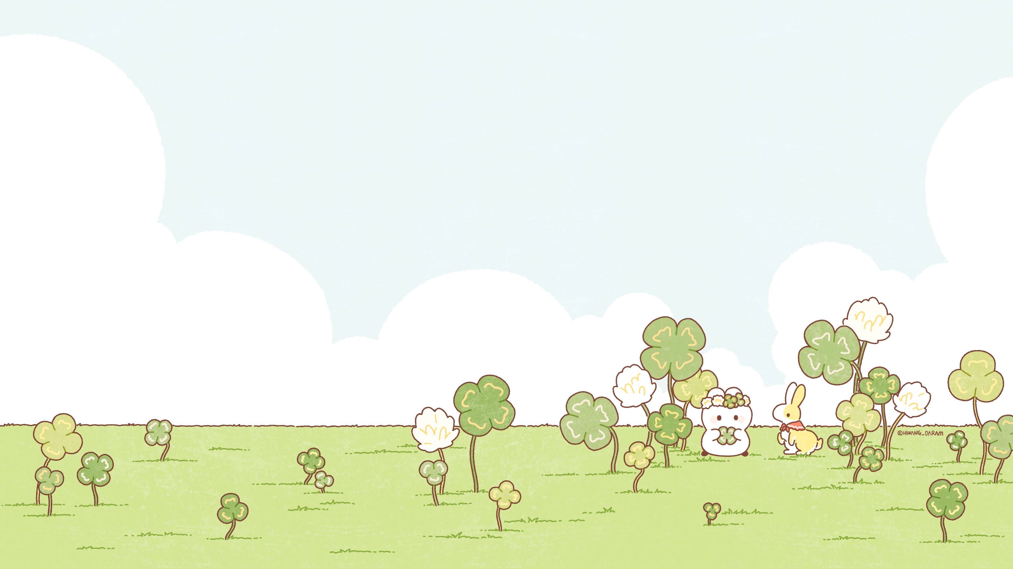 배경화면 공유 | 클로버 들판 : hwang_daram | 황다람
