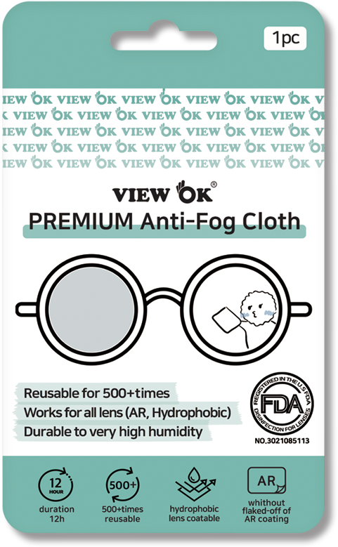 VIEW OK Anti-Fog Cloth for Eyeglasses Goggle Helmet Camera lens ...